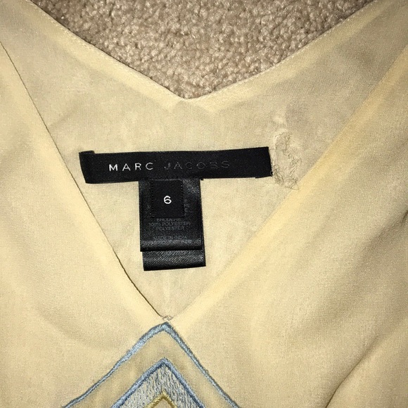 Marc Jacobs | Tops | New Marc Jacobs Silk Yellow Top W Embroidery ...